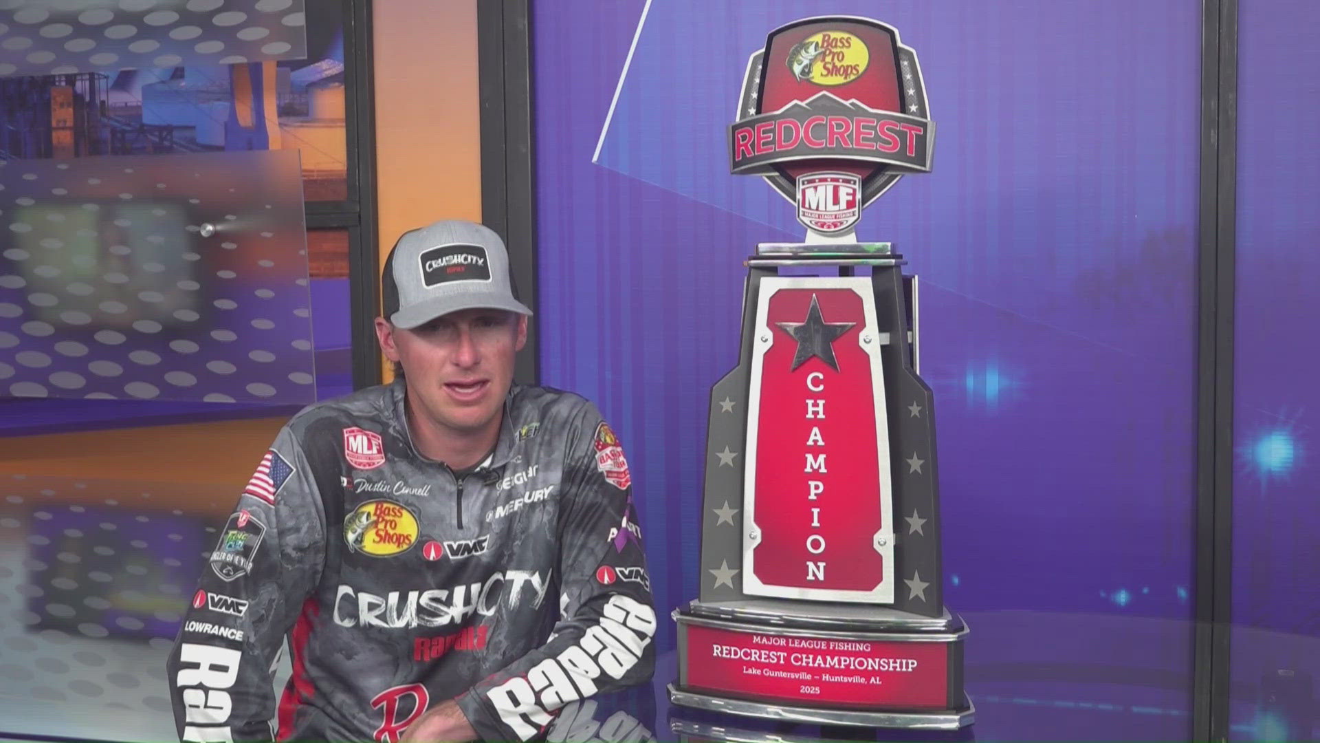 Major League Fishing 2025 Redcrest Champ Dustin Connell stops by FOX54 ...