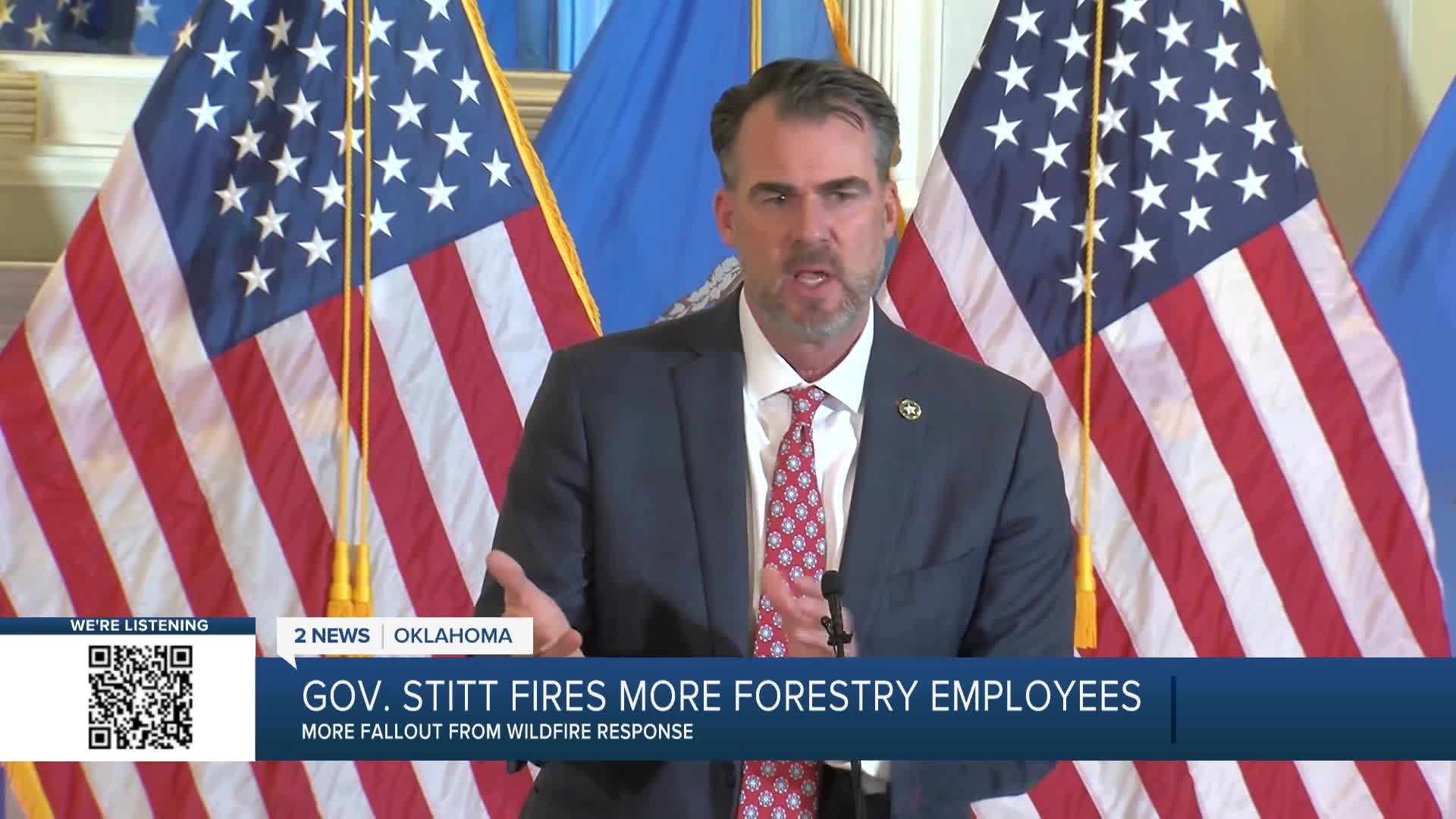 More firings at Oklahoma Forestry Services, Gov. Stitt says