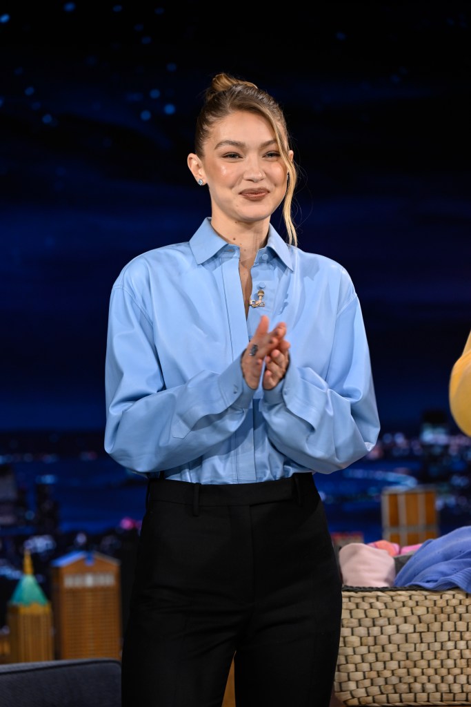 Gigi Hadid Promotes Guest in Residence's Spring 2025 Collection on ...