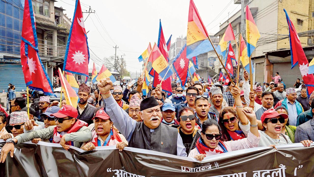 Pro-monarchy protests held in Kathmandu