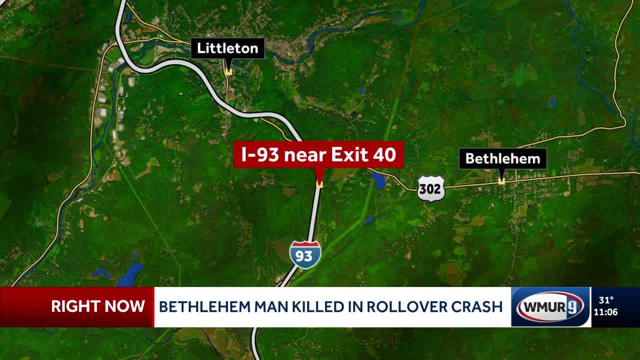 Bethlehem man dead after rollover crash on I-93, officials say