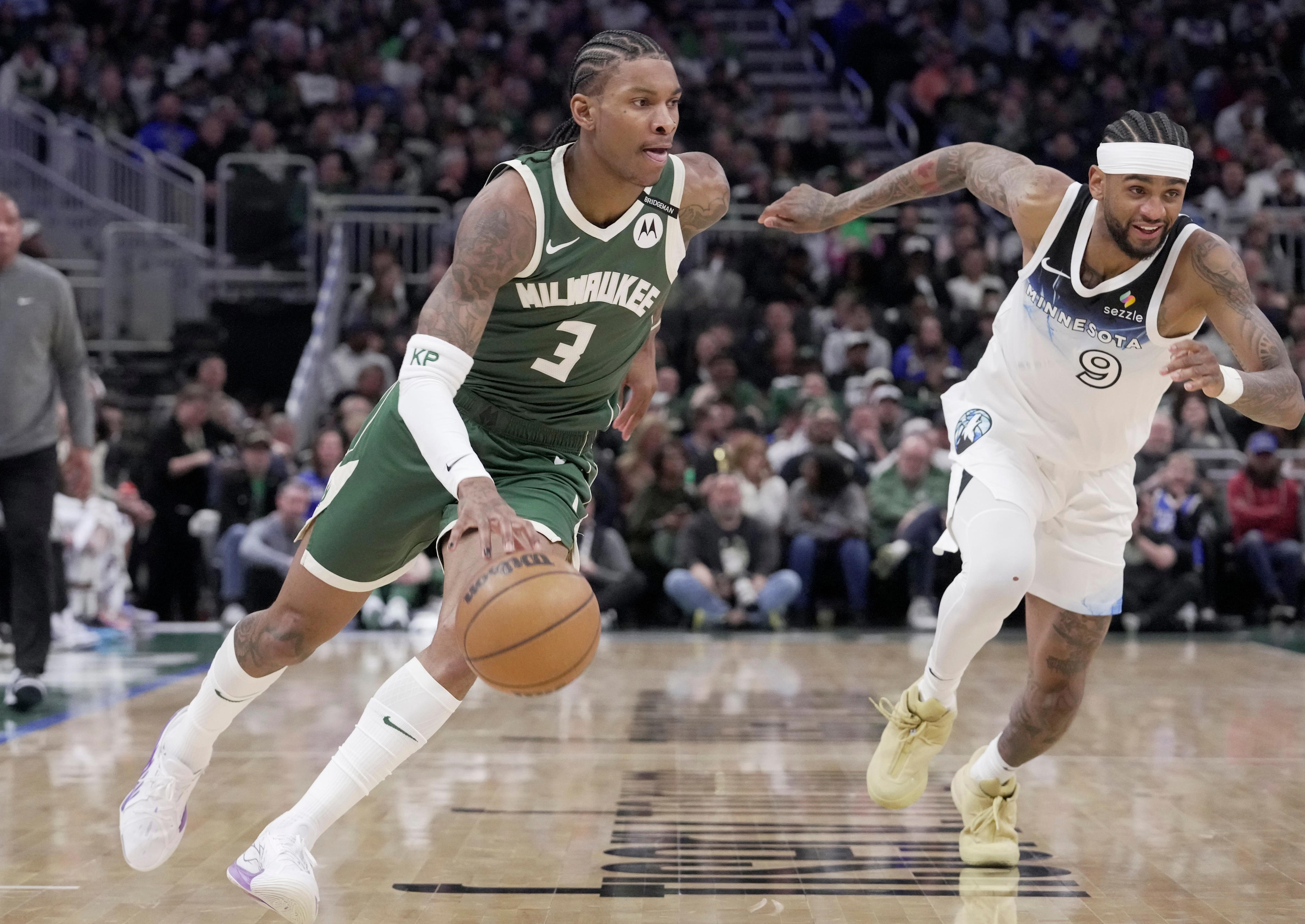 Bucks trail 38-20 after 1Q to Timberwolves, who are without Anthony Edwards