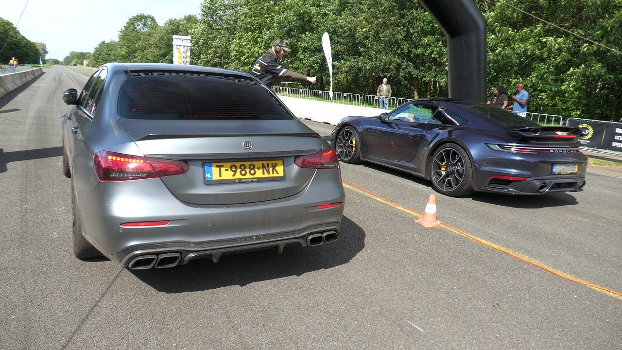Porsche 992 Turbo S vs AMG E63S vs Twin Turbo Audi R8 – Drag Race ...