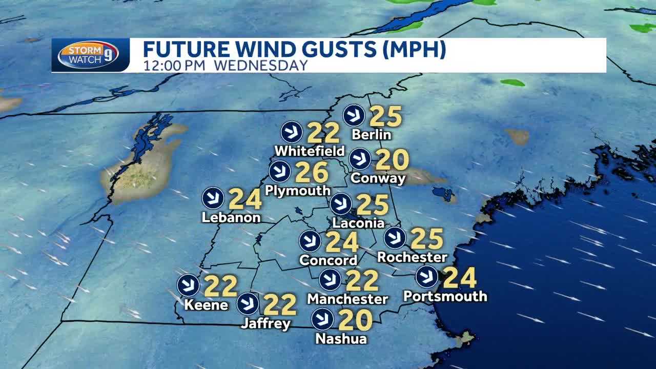 Breezy, chilly Wednesday expected in NH after Tuesday's snow showers