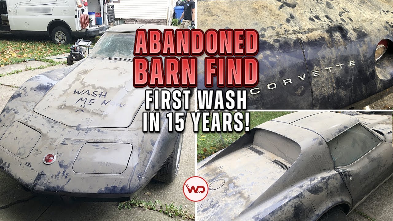Washing an abandoned Corvette for the first time in 15 years