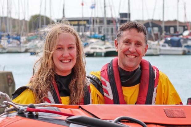 Father and daughter attend first RNLI rescue together