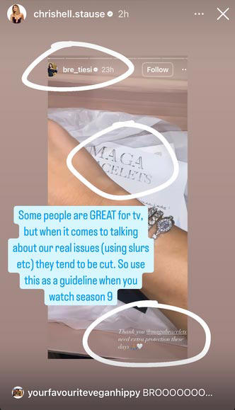 Chrishell Stause Throws Shade at Bre Tiesi, Is ‘Triggered' by MAGA Bracelet