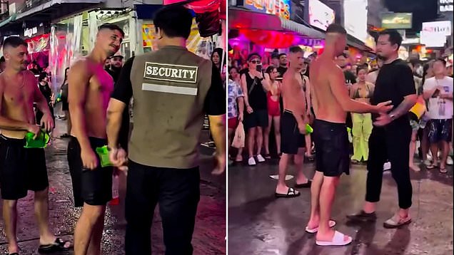 Tourist gets instant karma after challenging bouncer to fight