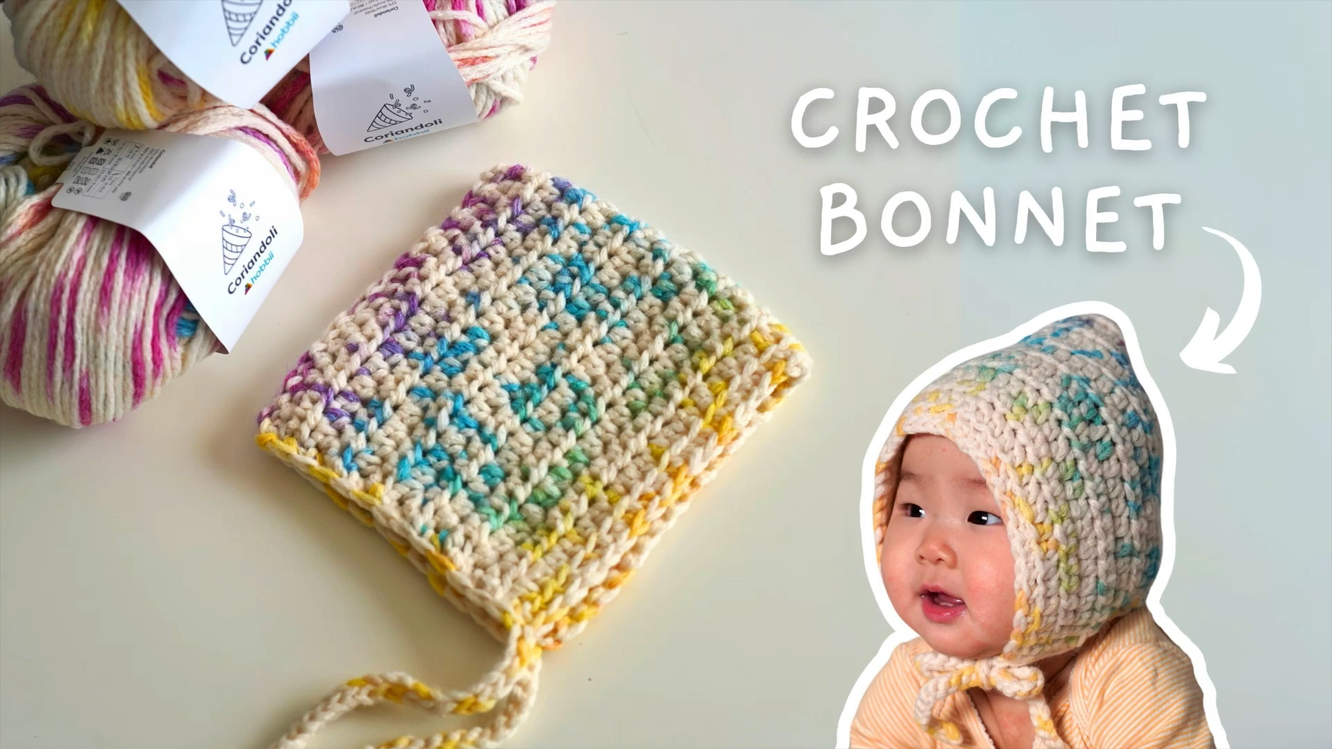 How to Turn a Crochet Rectangle into a Cute Pixie Bonnet 🧶 | Easy Step ...
