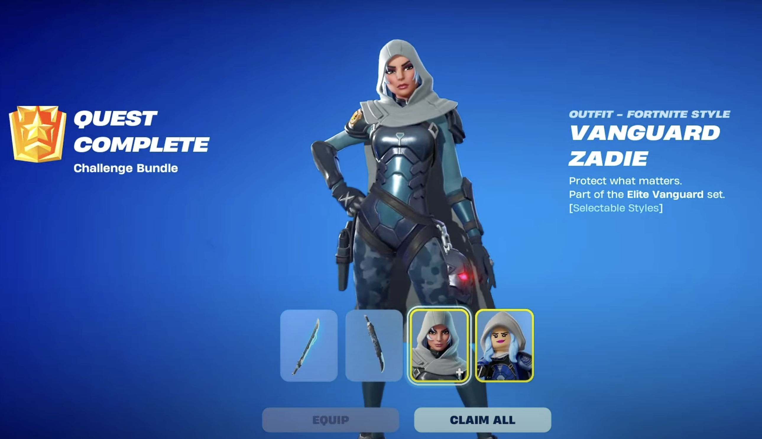 How to get the Vanguard Zadie skin and cosmetics in Fortnite for free