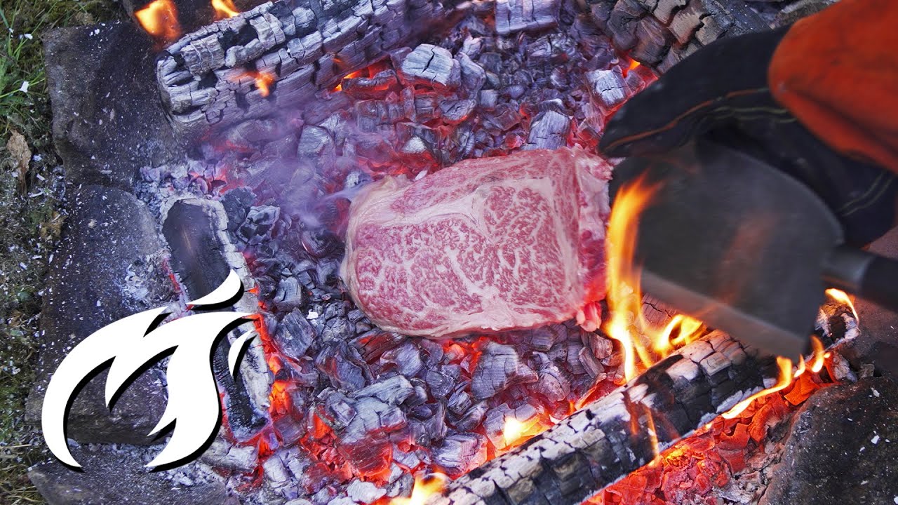 $650 Wagyu Steak Grilled Caveman Style Over Fire