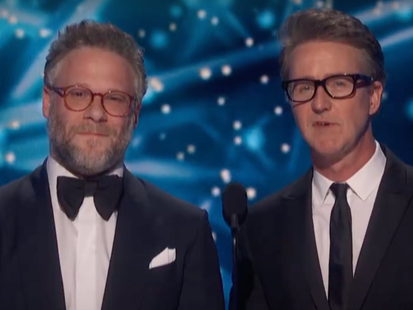 Seth Rogen’s Trump joke cut from awards show after awkward response