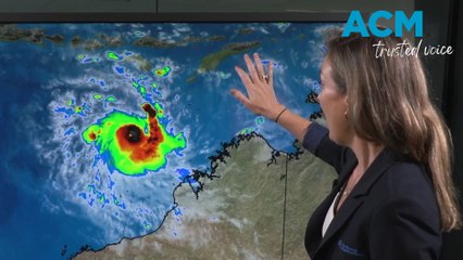 Tropical Cyclone Errol intensifying off the Kimberley coast