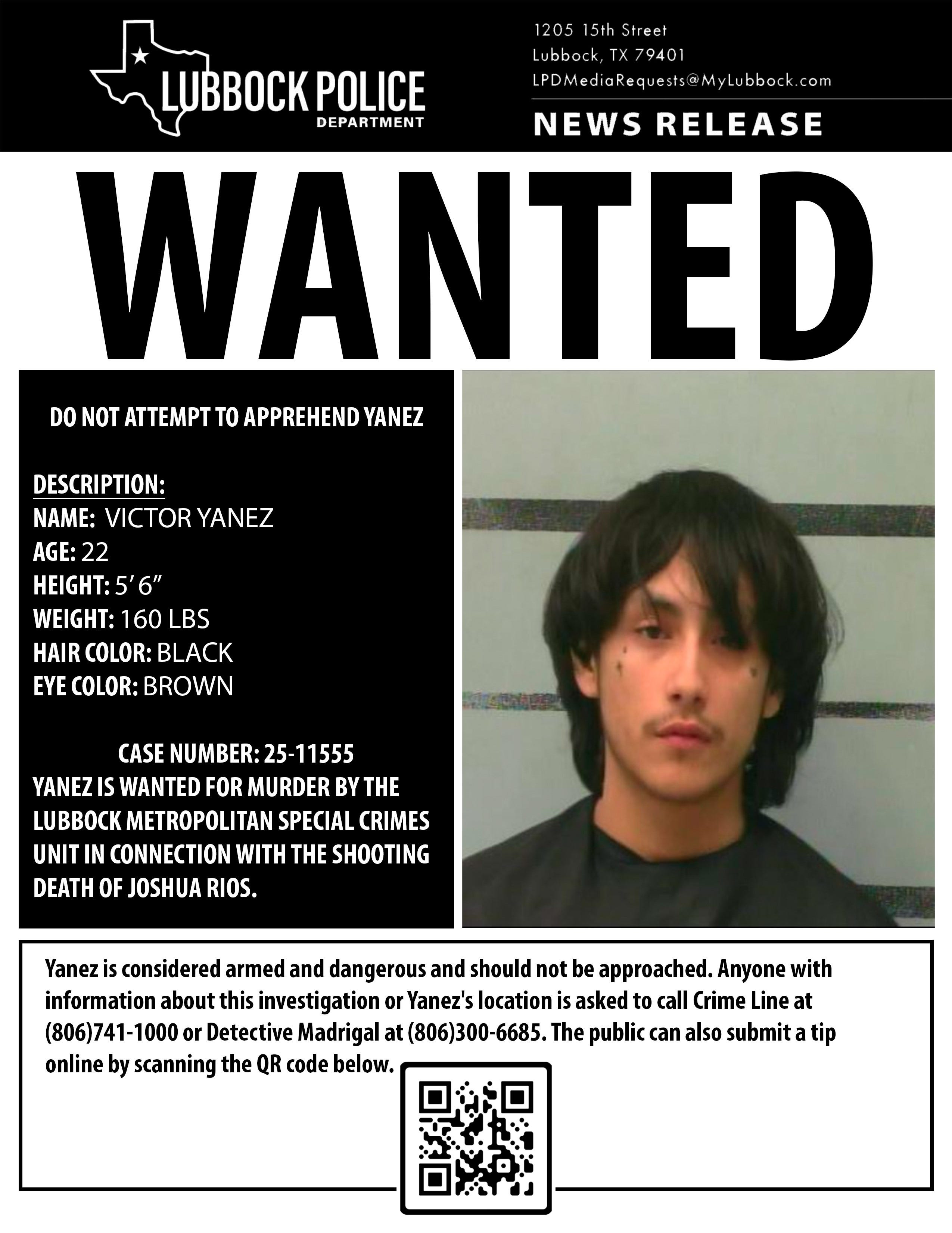 Police seek suspect on murder charge in deadly north Lubbock shooting