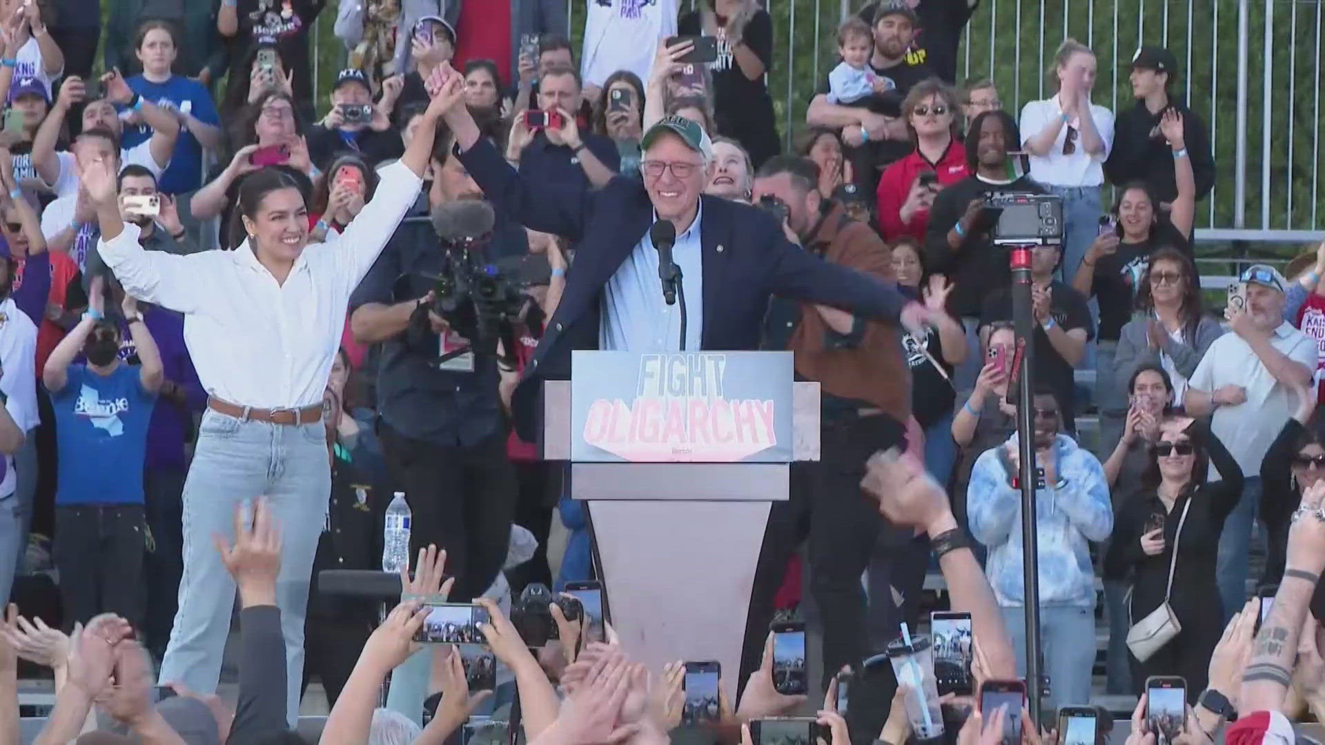 Bernie Sanders, AOC bring 'Fighting Oligarchy' rally to thousands in Folsom