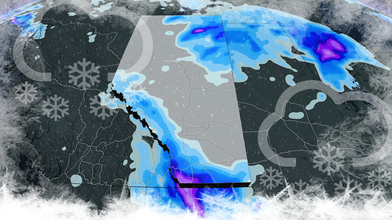 Snowfall warnings for up to 20 cm of spring snow in southern Alberta