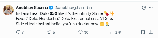 Doctor's 'Indians take Dolo 650 like it is Cadbury Gems' post sparks ...