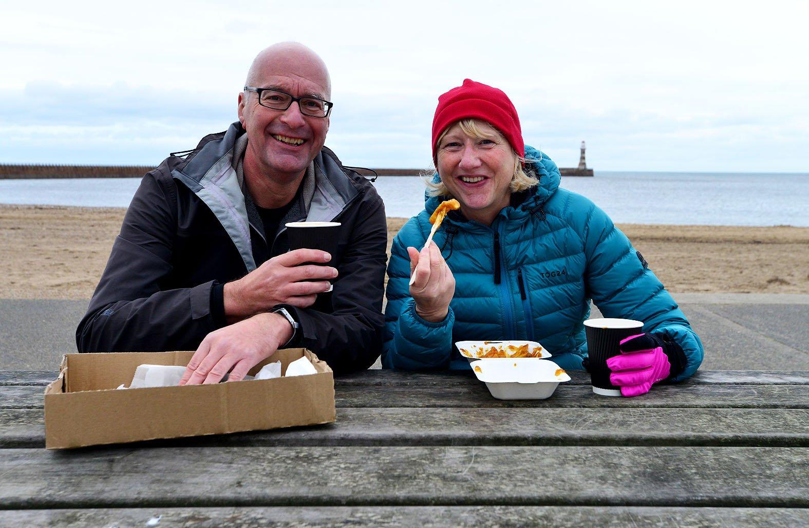 We got you on camera in Seaburn and Roker - with fish and chips!