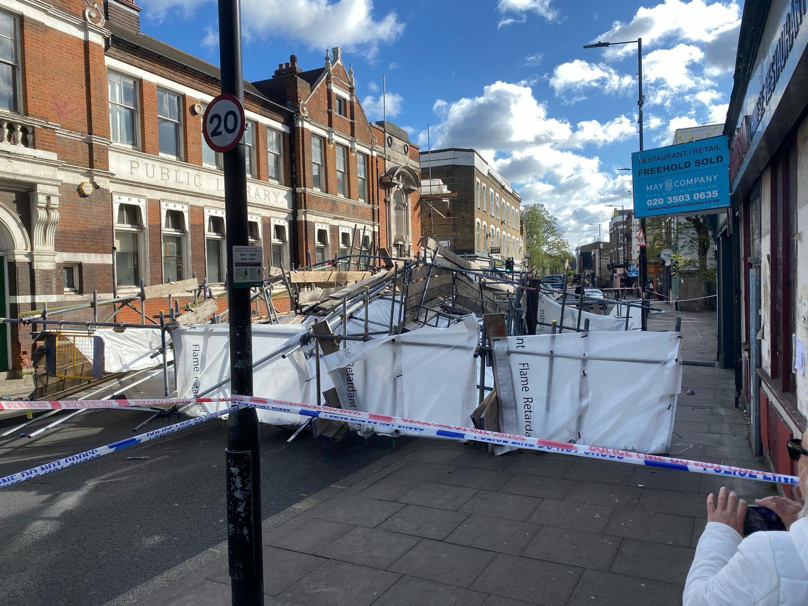 Man ‘cheated death’ after scaffolding collapsed onto car trapping him ...