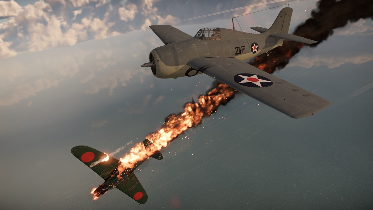 Two Marine Wildcats vs. the Japanese invasion - The defense of Wake Island