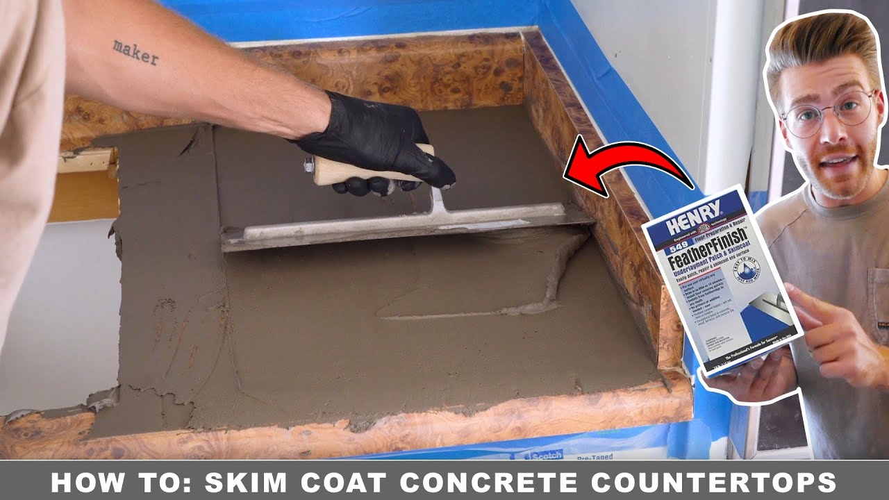 How to apply a concrete overlay on laminate counters