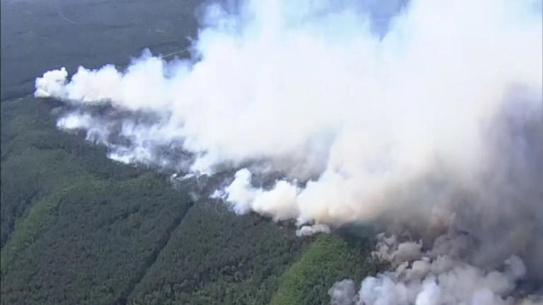 Residents voice concerns as firefighters battle large wildfire in ...