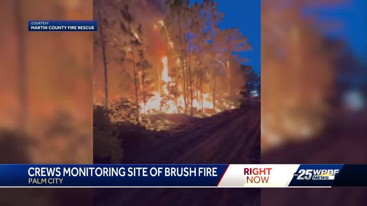 Martin County Fire Rescue responds to Palm City brush fire