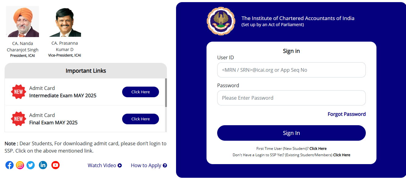 ICAI CA May admit card 2025 released for Intermediate, Foundation exam ...