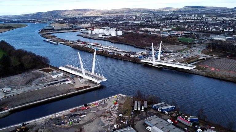 Opening date of first opening road bridge across River Clyde revealed