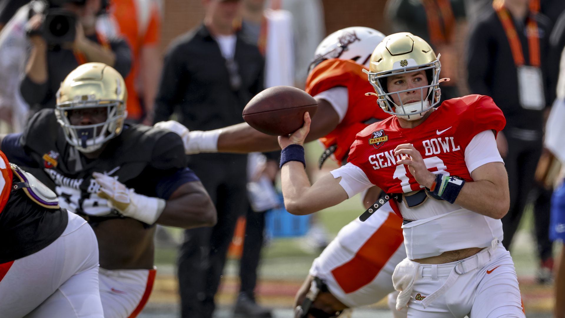QB Riley Leonard spoke to DBN’s Barry Shuck about improving throwing ...