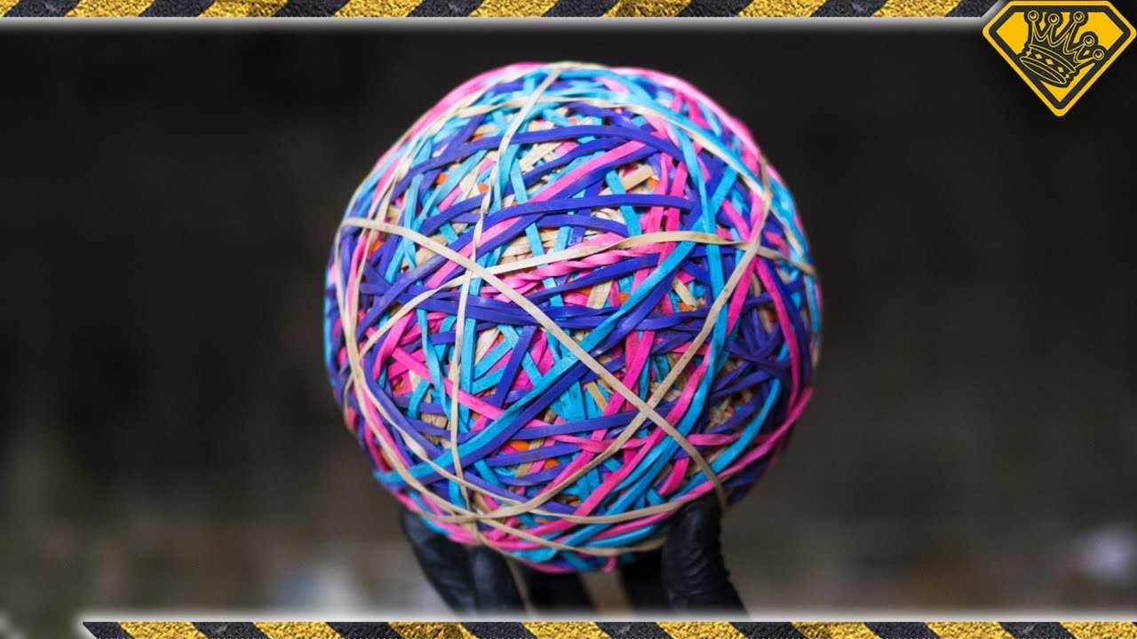 Snapping A Giant Rubber Band Ball? See How Much Force