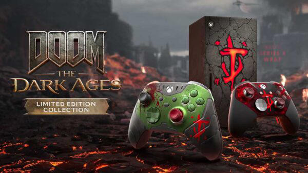 A Doom: The Dark Ages Xbox Series X Controller, Elite Controller And A ...