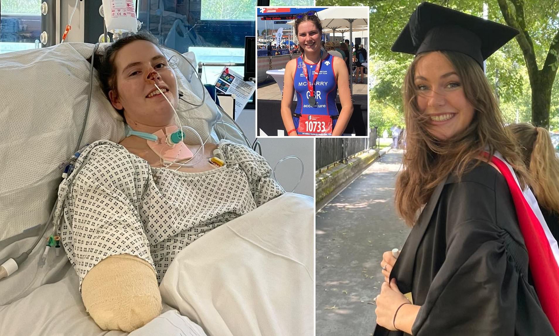 Sporty student, 23, is left quadruple amputee after contracting sepsis