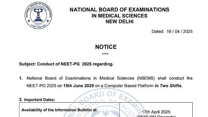 NEET PG 2025 Notification Released: Registration Begins Tomorrow at ...