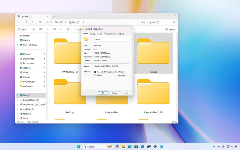 What's the mysterious Windows 11 'inetpub' folder? Microsoft says you ...