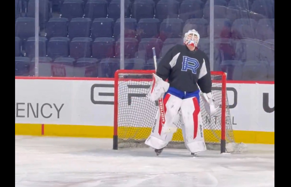Jacob Fowler and David Reinbacher in uniform tonight in Laval