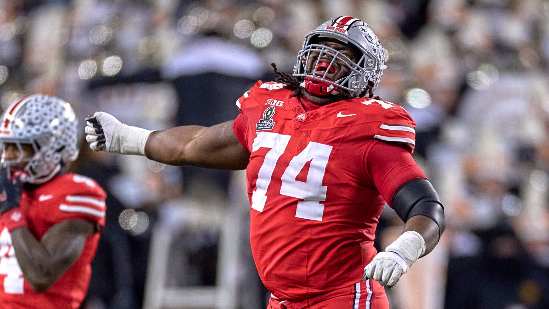 Ohio State offensive lineman Donovan Jackson visits the Texans