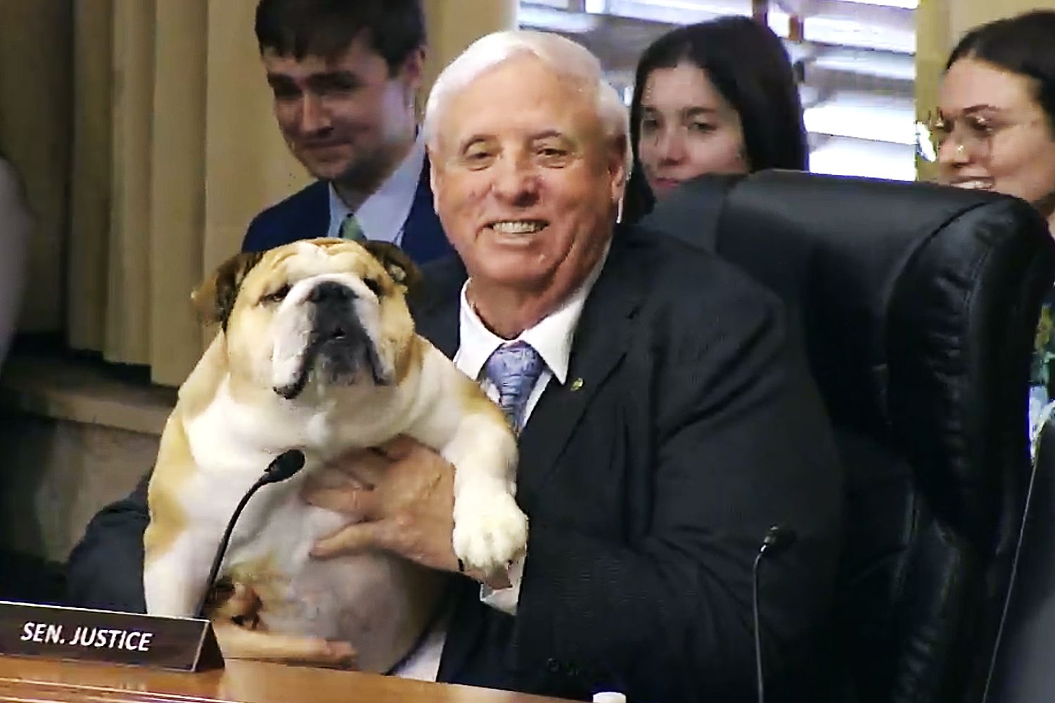 Republican Senator Brings His Bulldog 'Babydog,' His Go-To Attention ...