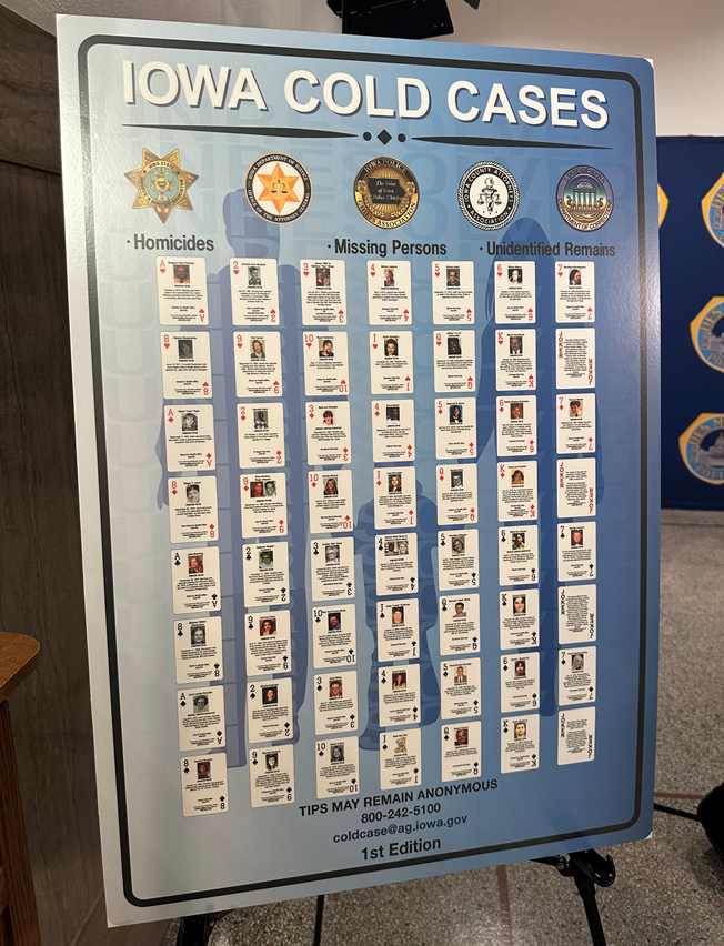Iowa inmates given playing cards featuring cold cases to help generate ...