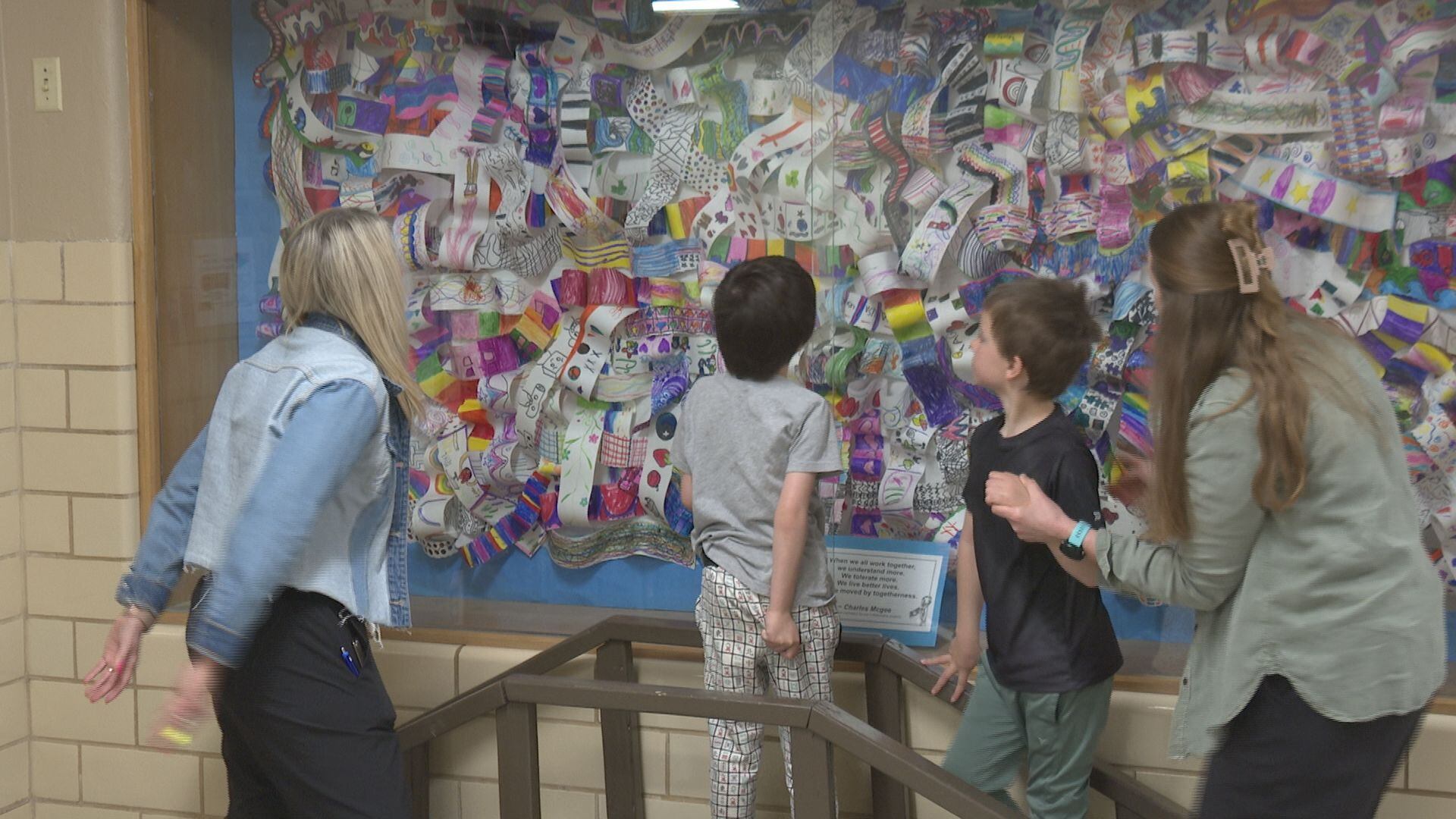 Bridges students create mural celebrating Autism Acceptance Month