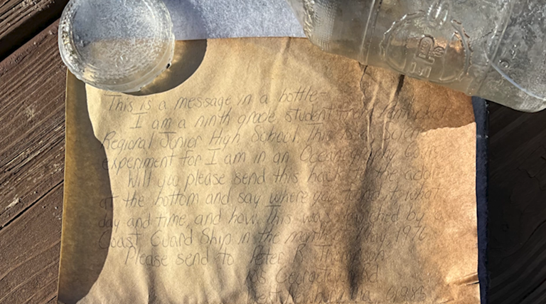 Brothers come across message in a bottle penned nearly 50 years ago