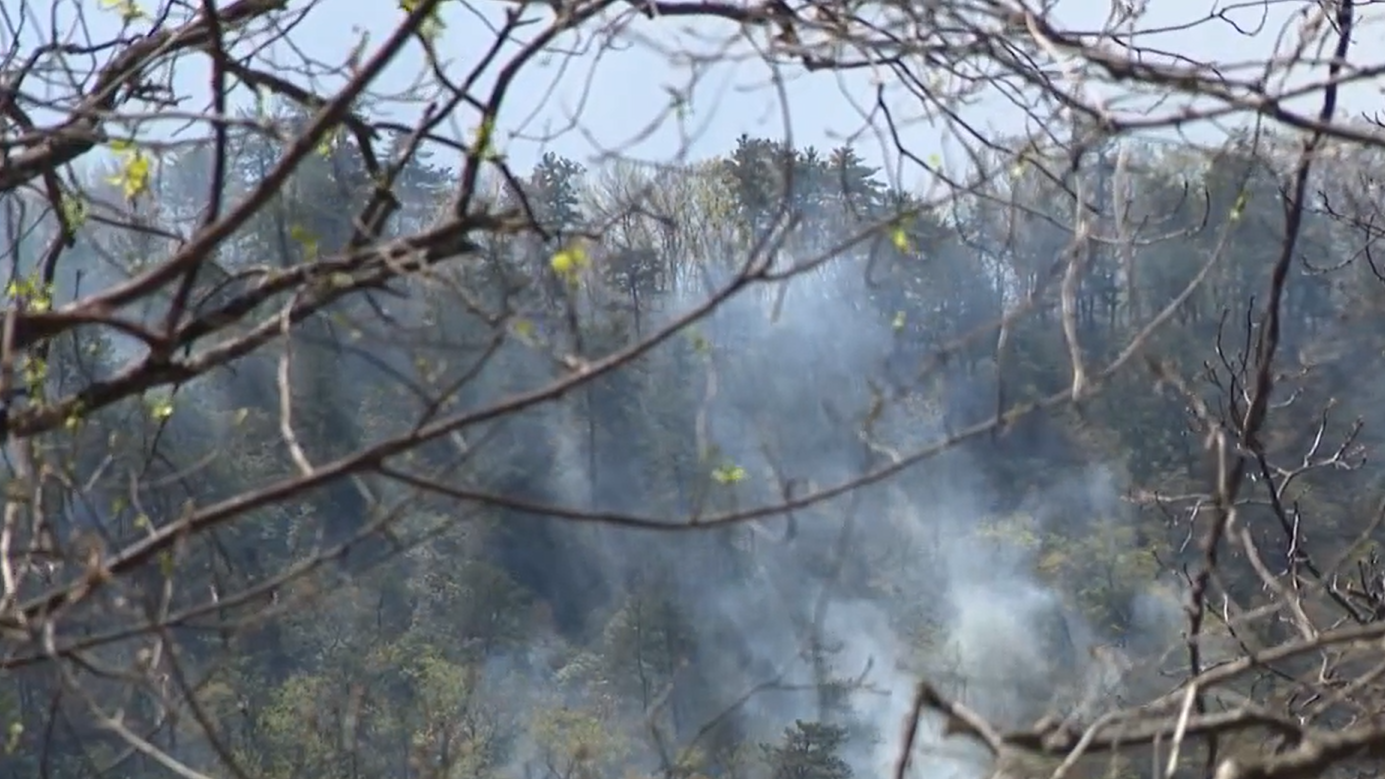 Wildfire burn in McDowell County, North Carolina: 4.16 update