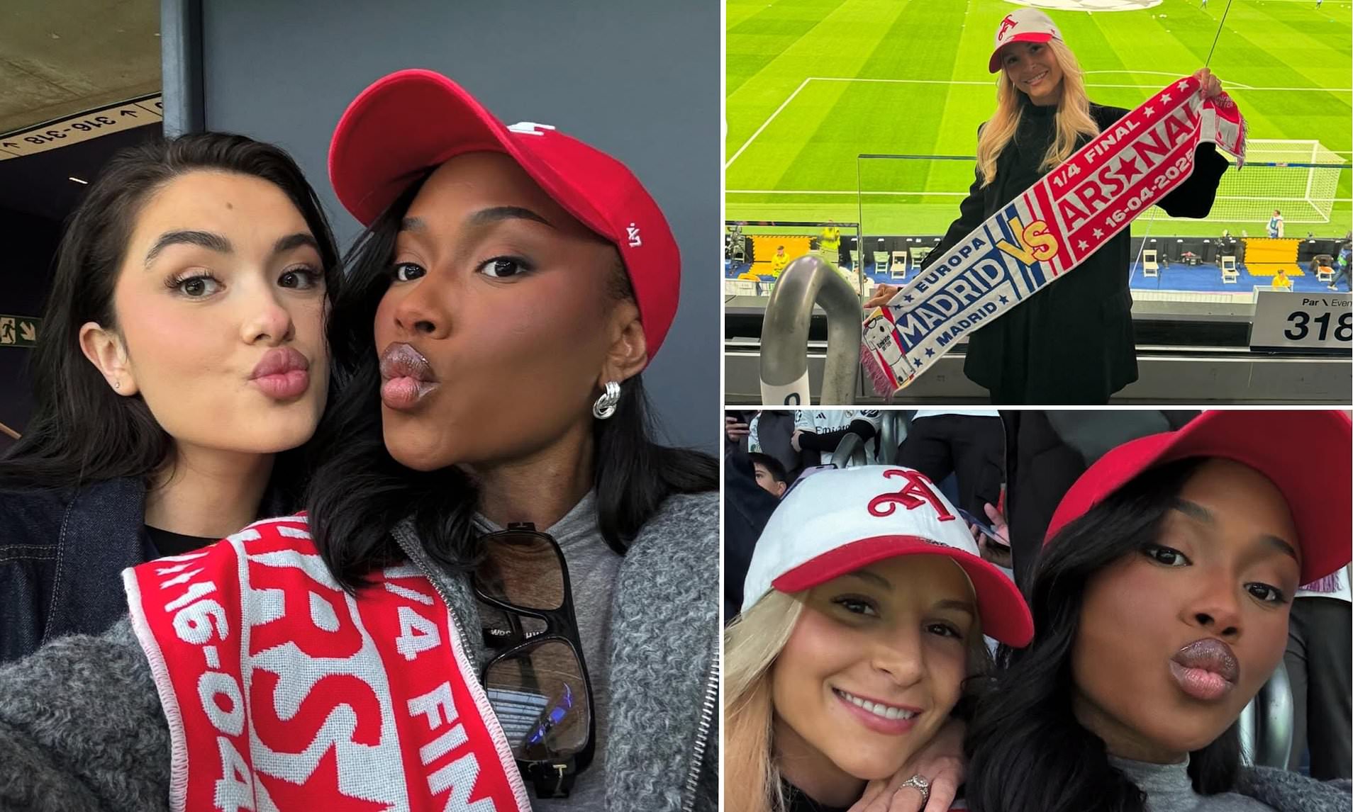 Arsenal WAGs enjoy memorable night in Madrid as Bukayo Saka's ...