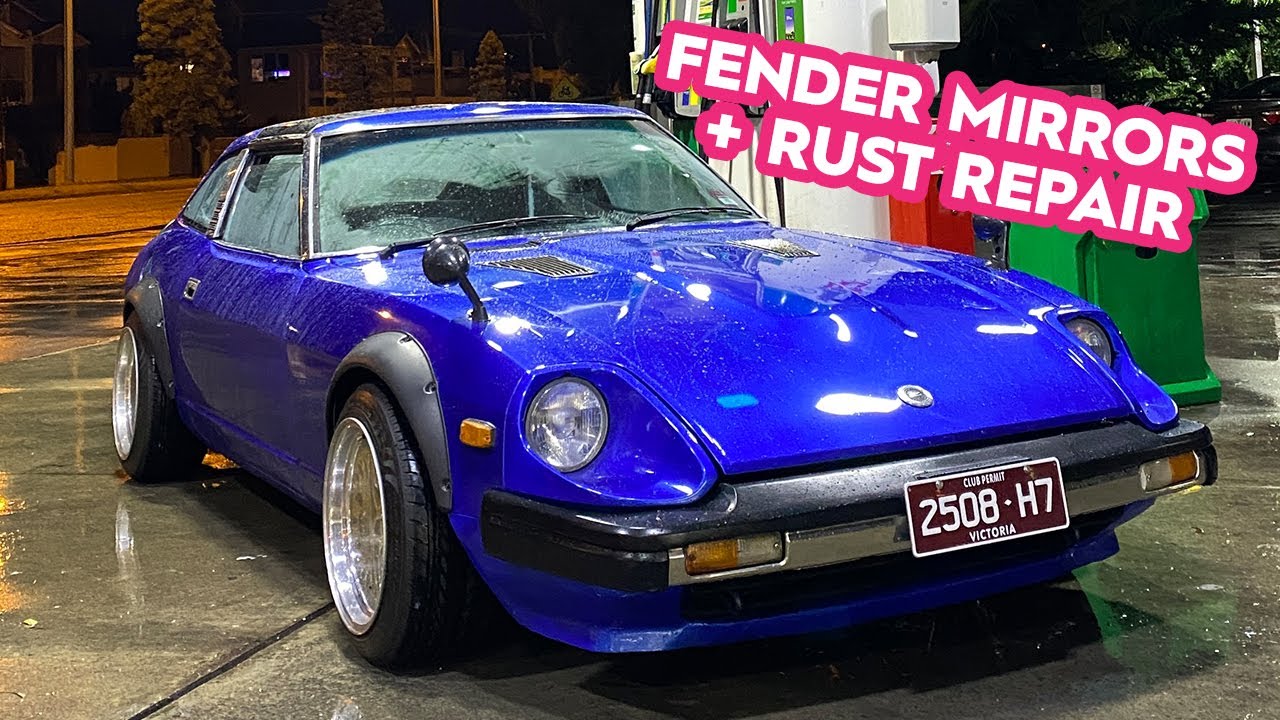 Datsun 280ZX Fender Mirror Install & Chassis Rust Repair