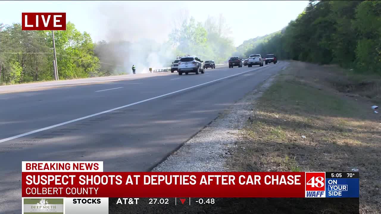 Suspects in custody after car chase in Colbert County