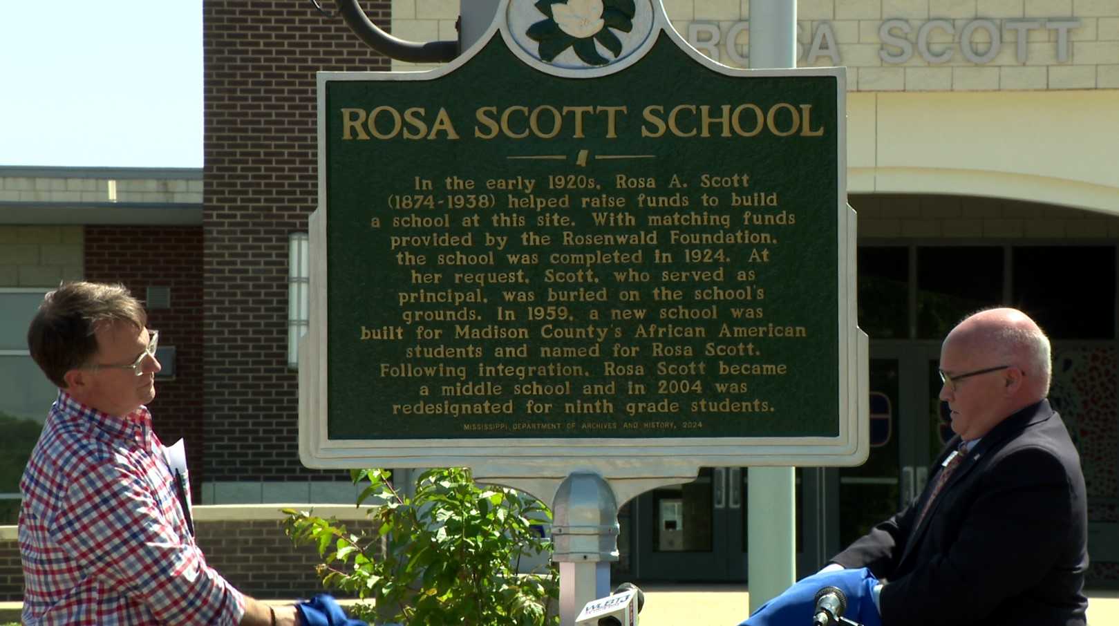 New marker tells rich history of Rosa Scott School