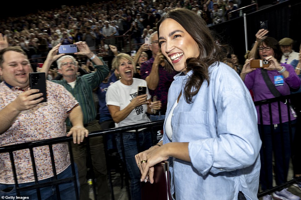 AOC compared to Kamala Harris following rally observation
