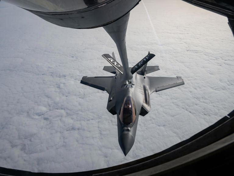 F-35 stealth fighters showed how the jet can quarterback a fight by making a rocket artillery ...