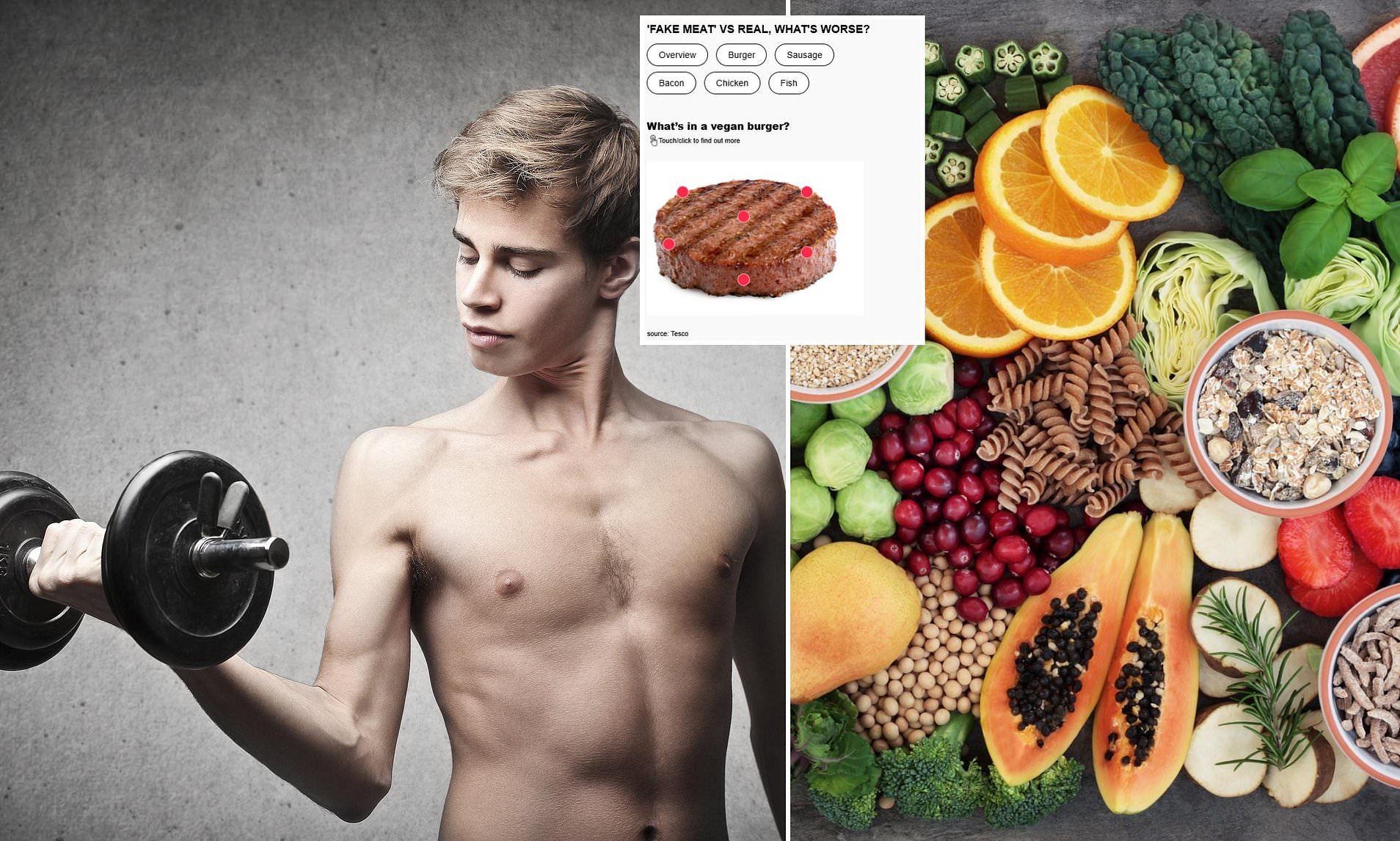 Half of plant-based eaters at risk of muscle wastage, study suggests