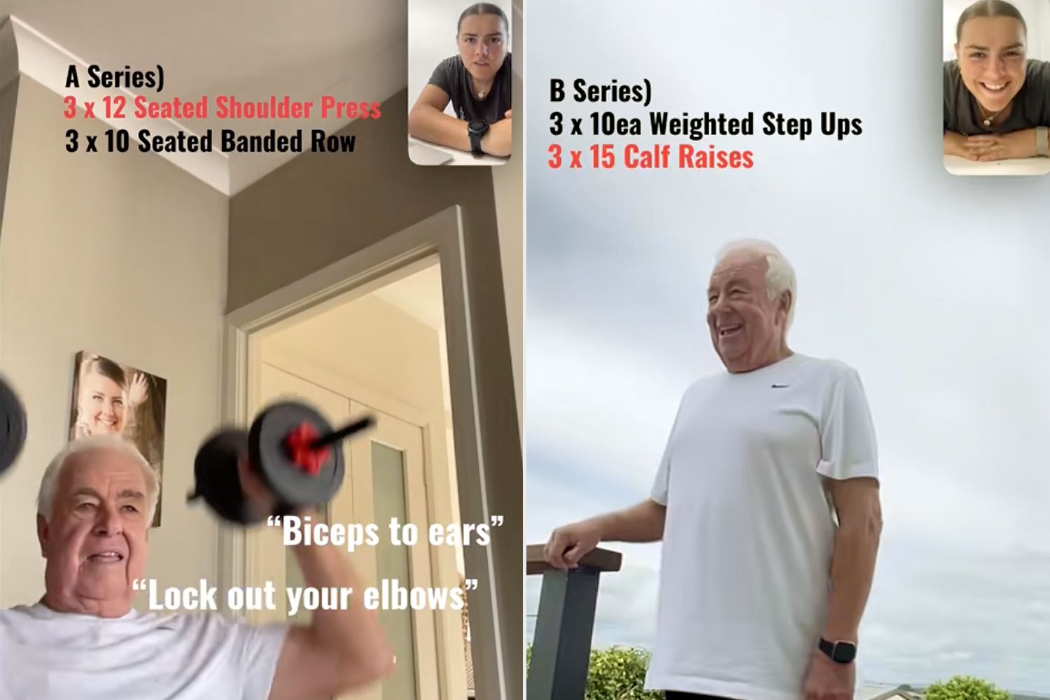 Granddaughter Holds Weekly Workout Sessions on FaceTime with Her 80 ...